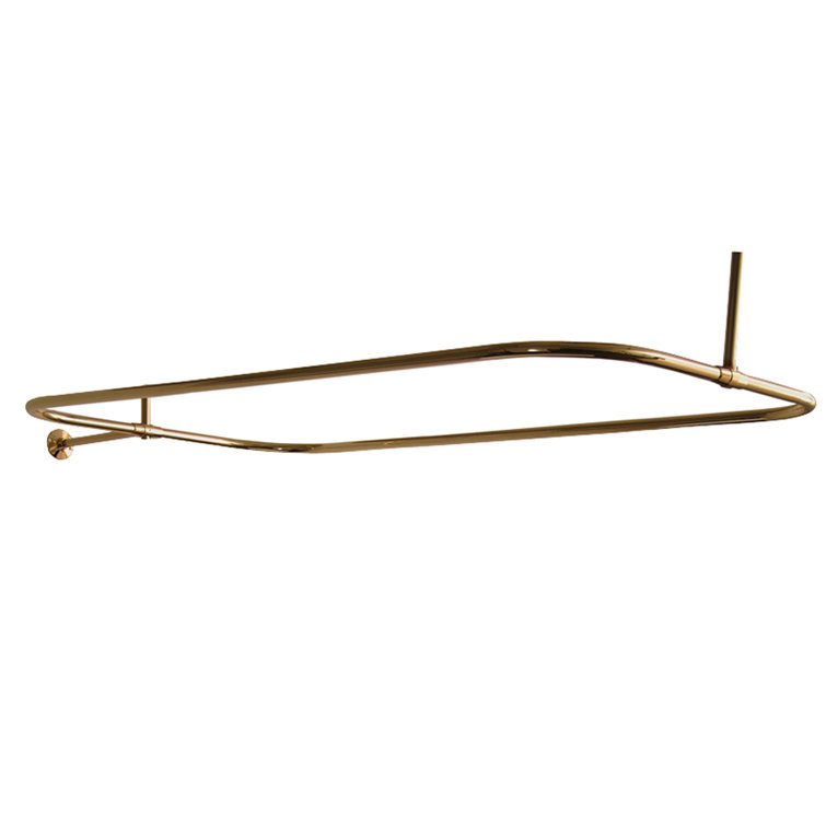 Barclay 48" L Adjustable D-Shaped Fixed Shower Curtain Rod | Wayfair