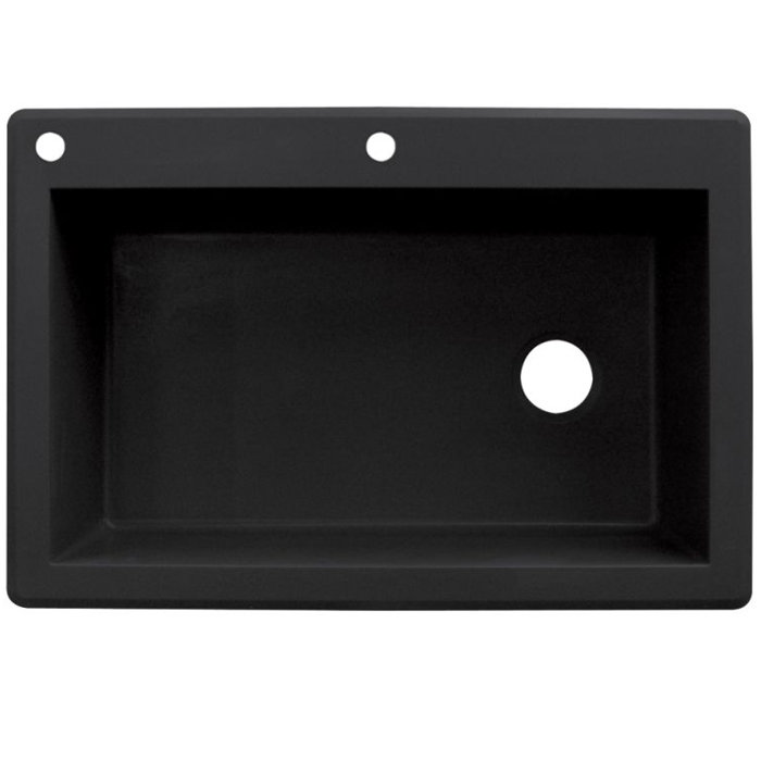 Transolid Radius 22'' W Single Bowl Granite Drop-In Kitchen Sink | Wayfair