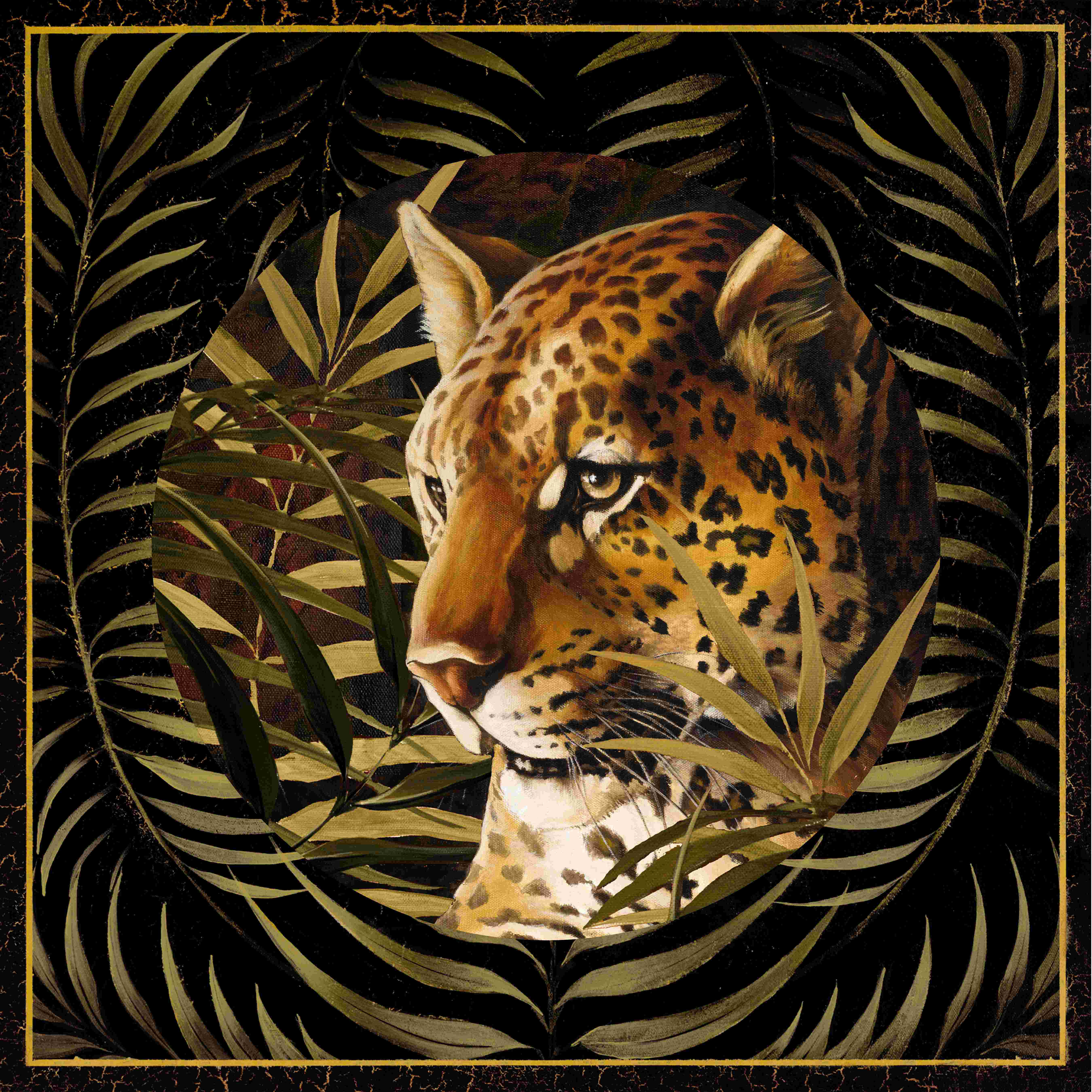 Bungalow Rose Emerging Cheetah Round - Wrapped Canvas Painting | Wayfair