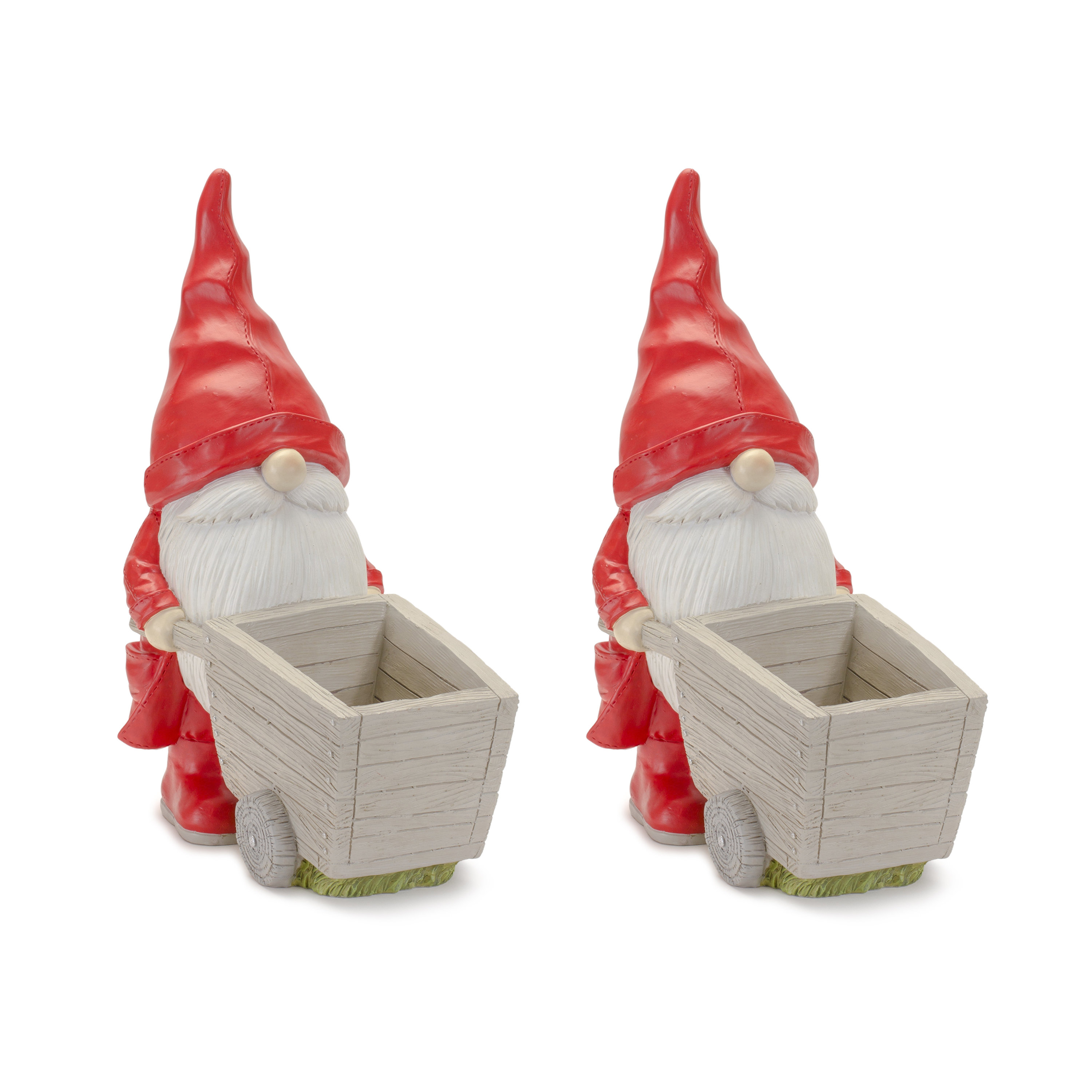 Trinx Dreya Resin Gnome with Wheel Barrow | Wayfair