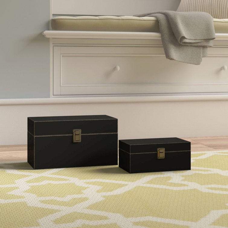 Red Barrel Studio® 2 Piece Simple Wooden Treasure Box Set & Reviews ...