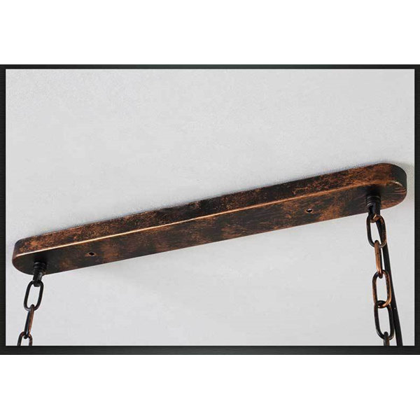 Williston Forge Rustic Metal Rectangle Pendant Light(2 Heads) | Wayfair
