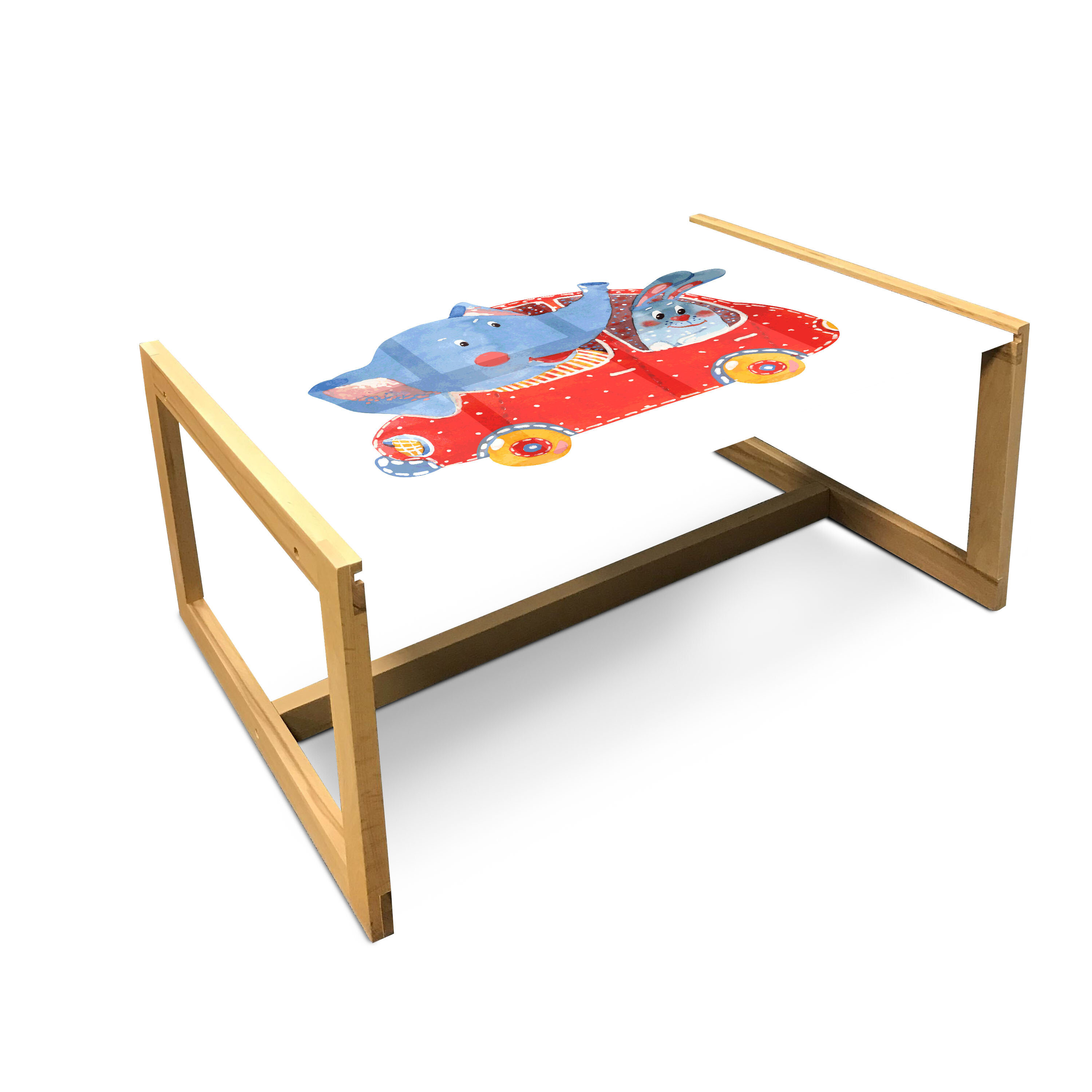 East Urban Home Cartoon Coffee Table, Watercolor Sketch Of Young ...