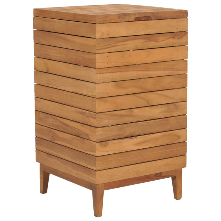Corrigan Studio® Solid Teak Wood Laundry Basket | Wayfair