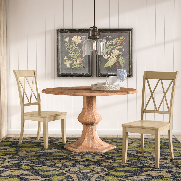 Gracie Oaks Eshell Solid Wood Cross Back Side Chair & Reviews | Wayfair