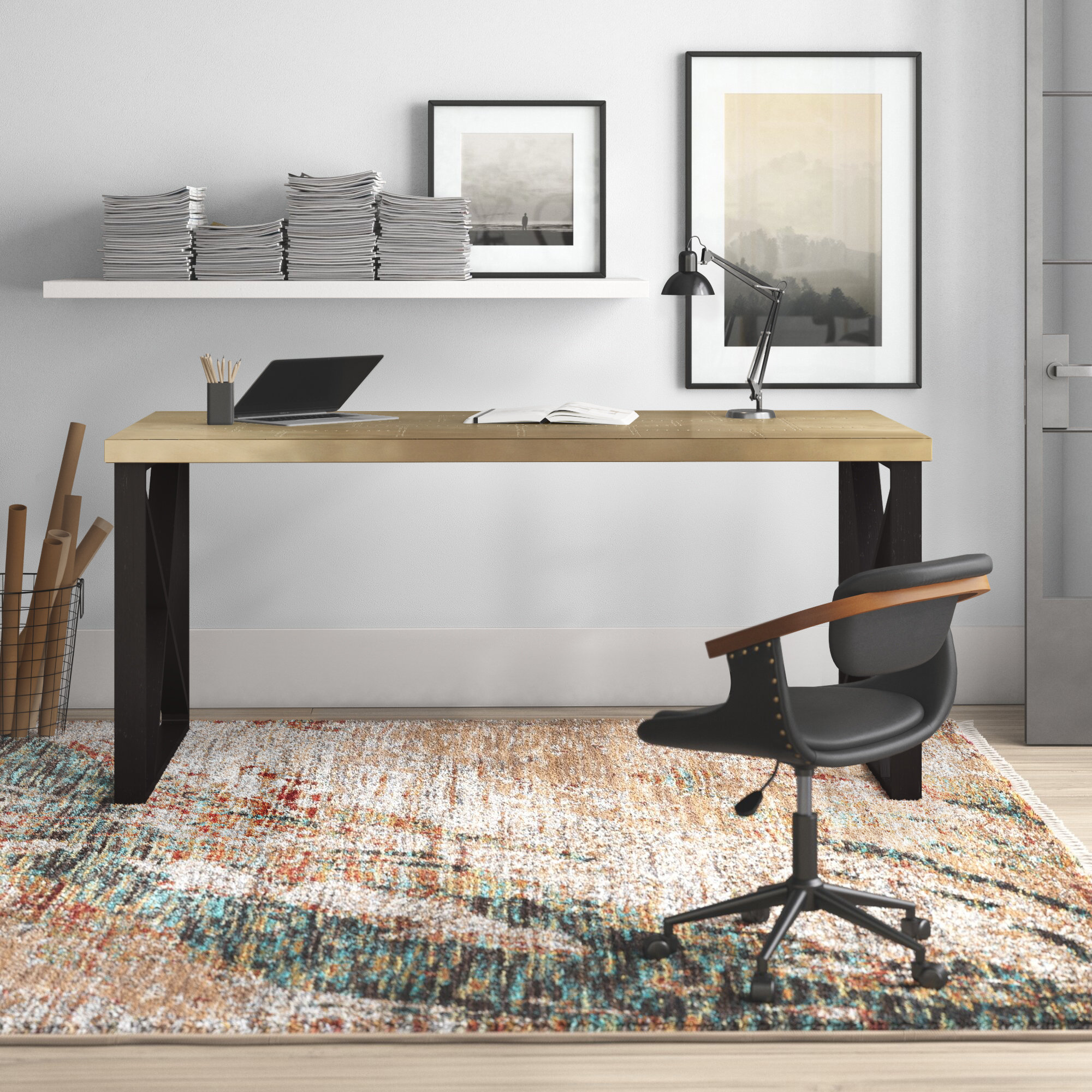 17 Stories Keyora Desk | Wayfair
