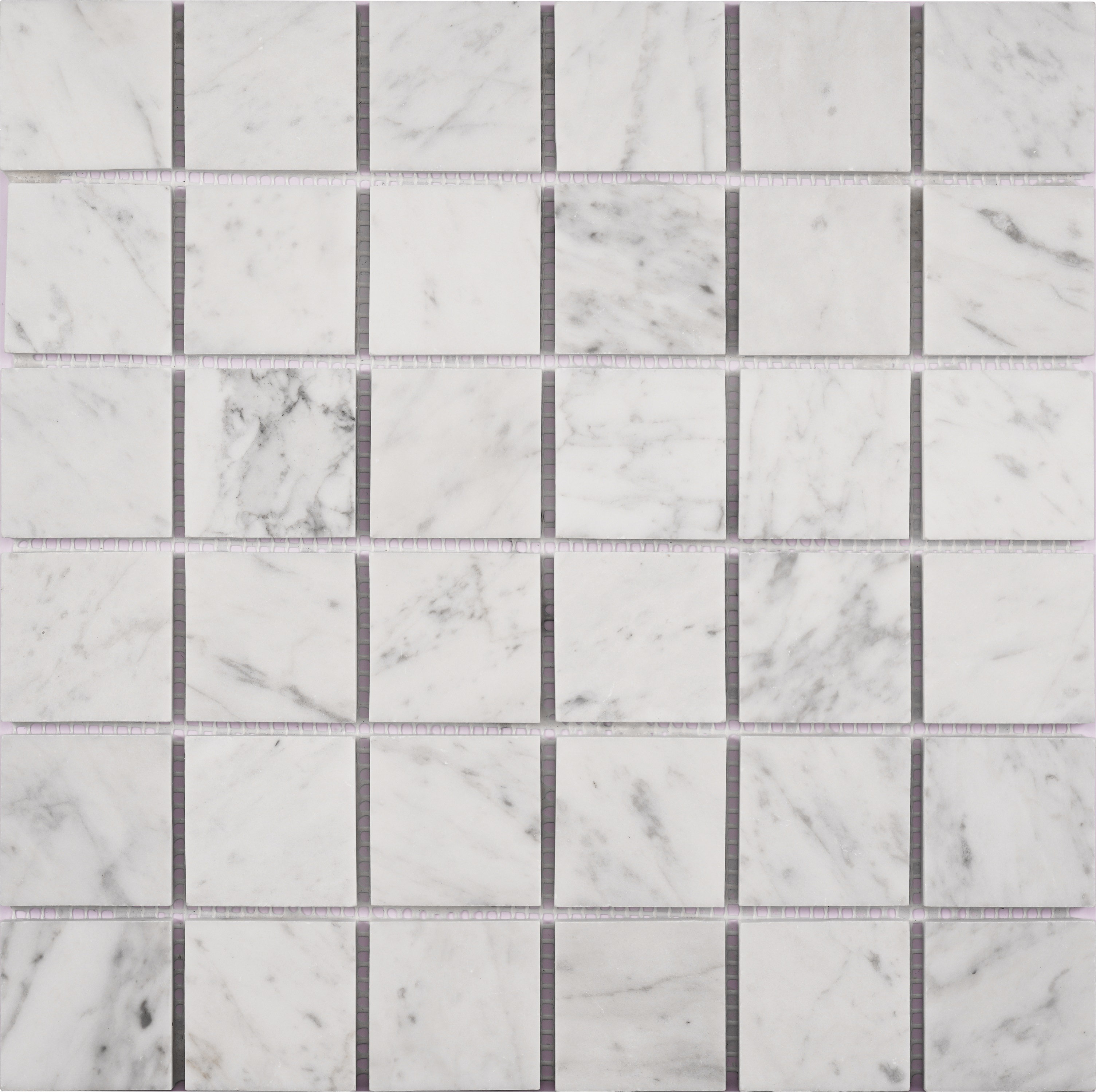 MatrixStoneUSA Carrara 2" x 2" Marble Grid Mosaic Wall & Floor Tile ...
