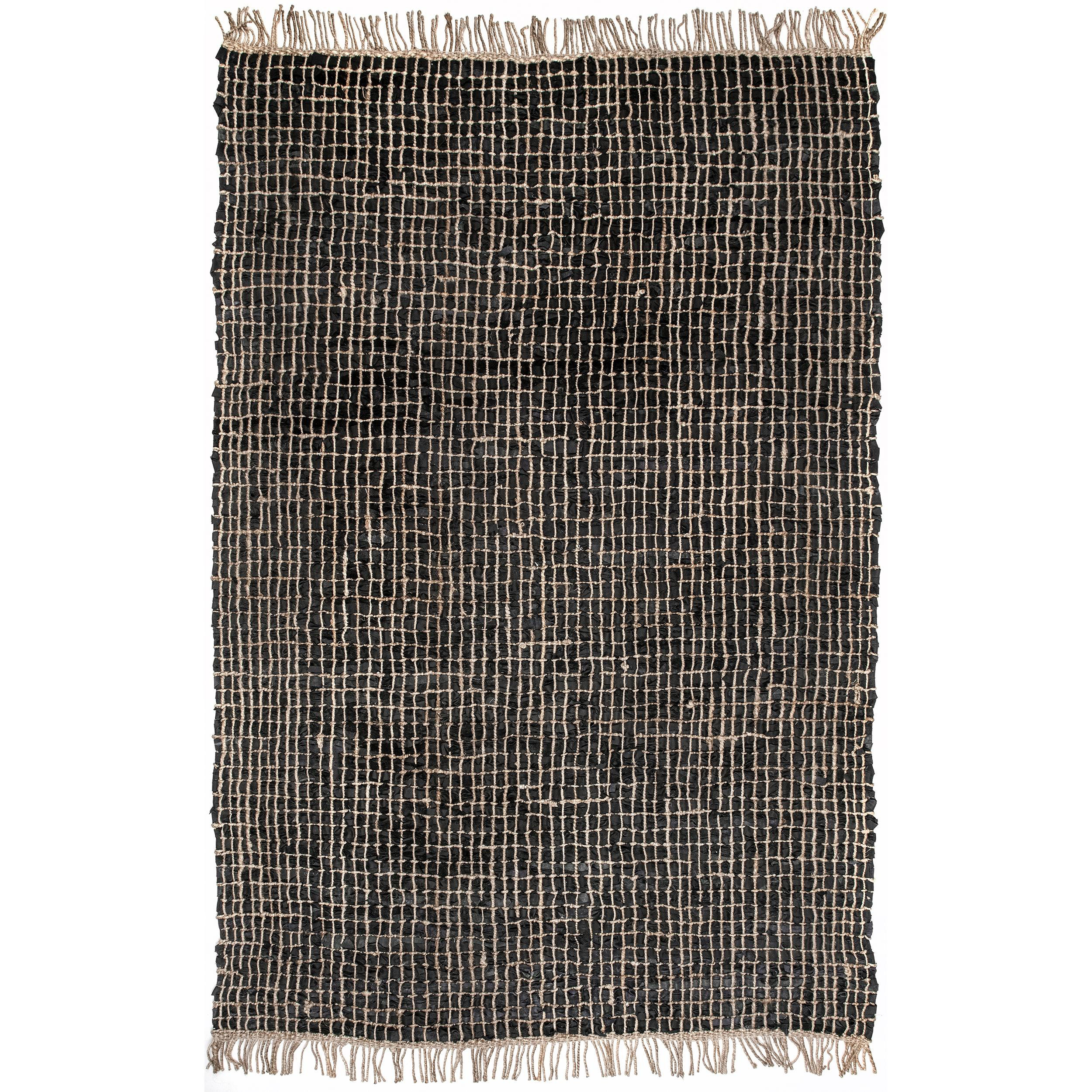 AllModern Legacy Handmade Hand-Knotted Beige/Black Rug & Reviews | Wayfair