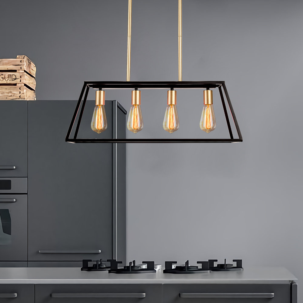Gracie Oaks Elutheria 4 - Light Kitchen Island Linear Pendant & Reviews ...