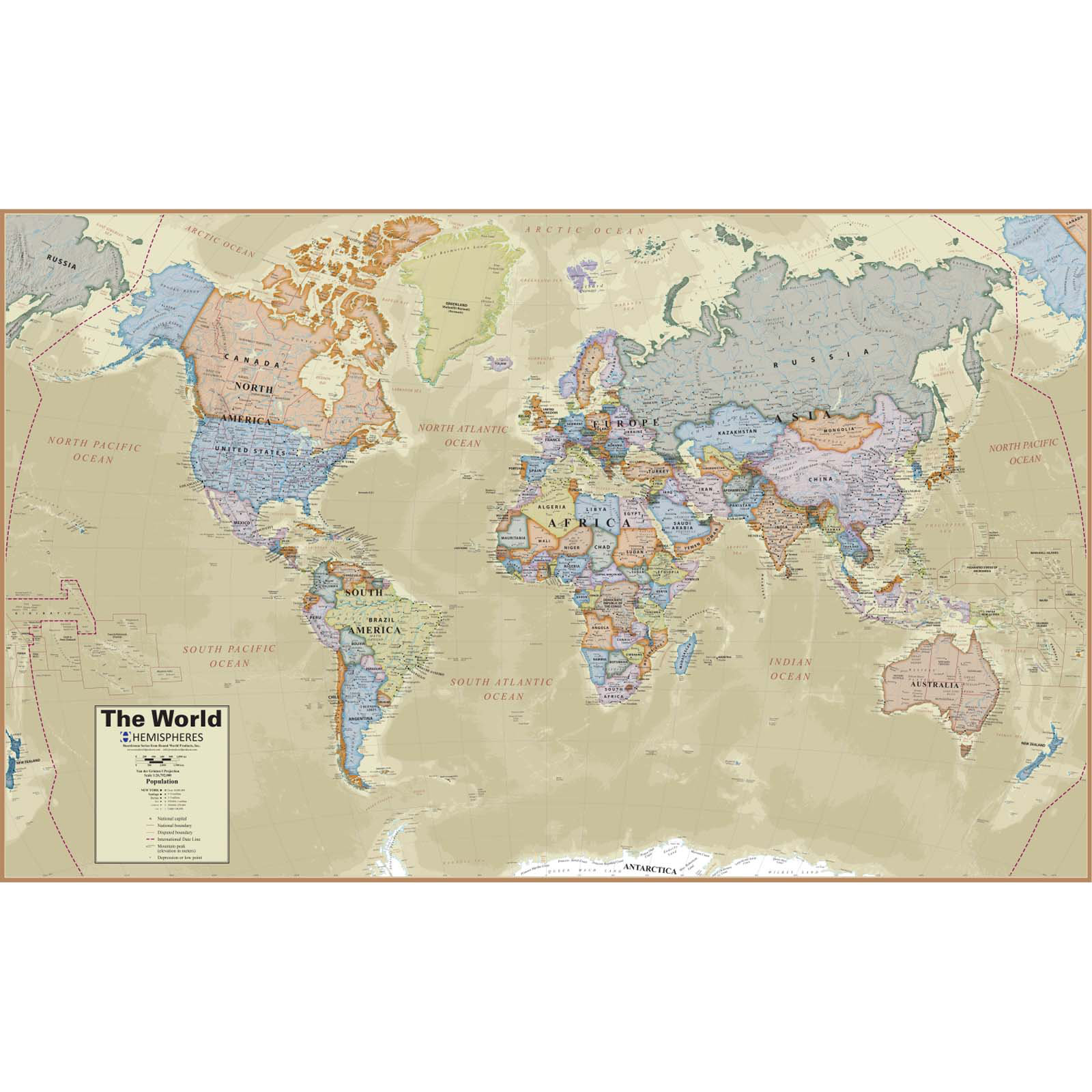 Waypoint Geographic Wall Map 2" x 2" | Wayfair
