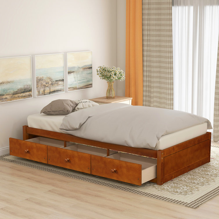 Red Barrel Studio® Dianka Twin Low Profile Storage Platform Bed | Wayfair