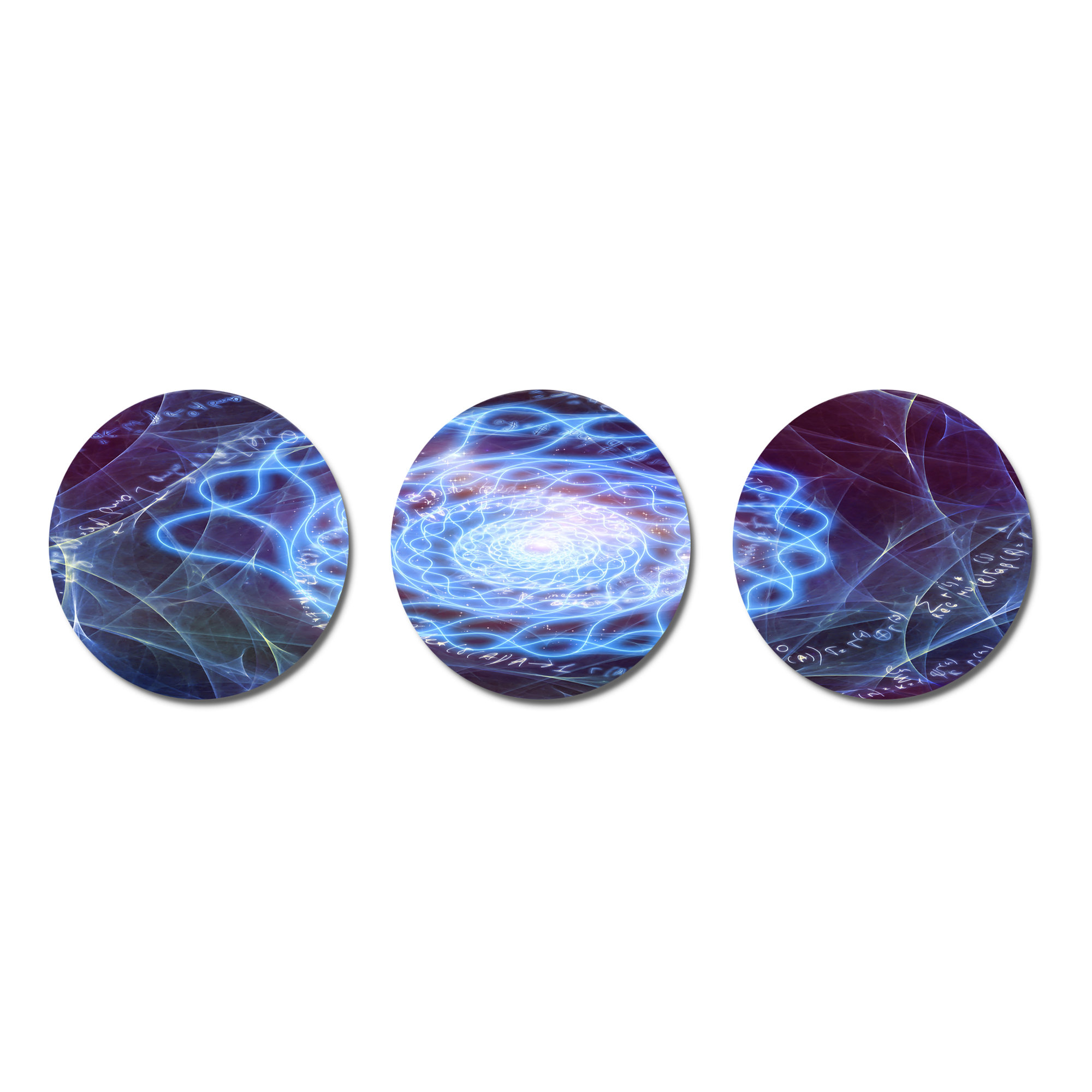 DesignArt 3 Piece Spiral Helix Fractal Infinity II Wall Décor Set | Wayfair