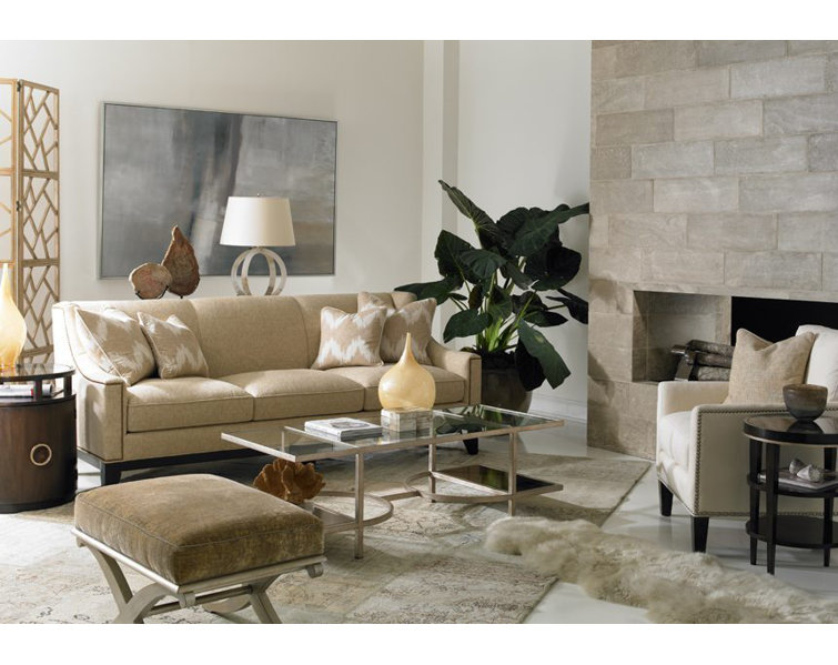 Hickory White Kyle Glass End Table With storage | Perigold