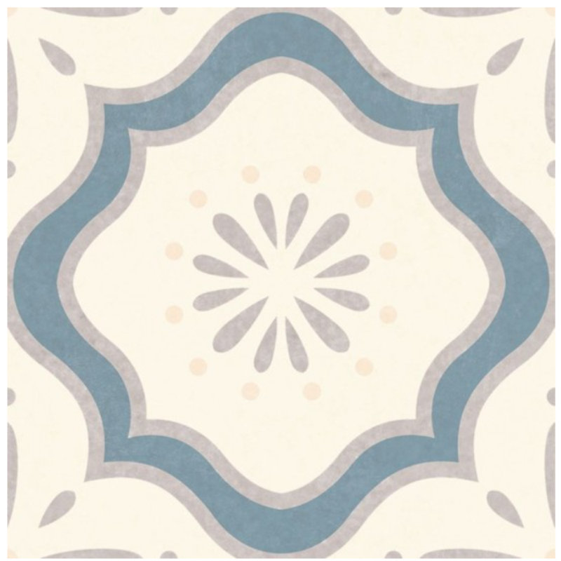 Long Island Mosaics & Tile DaVinci 7.9" x 7.9" Porcelain Patterned ...