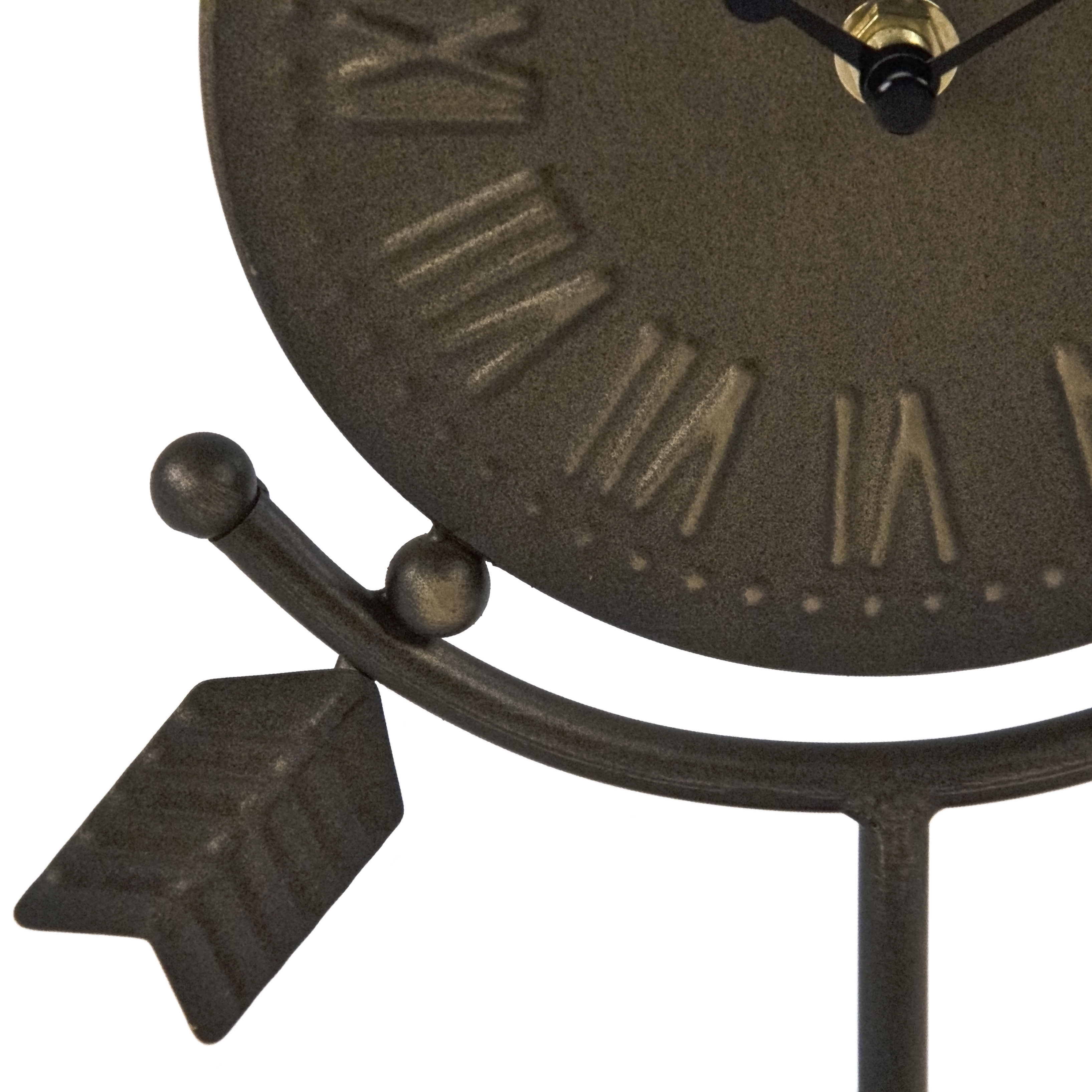 Williston Forge Analog Metal Mechanical Tabletop Clock in Brown | Wayfair