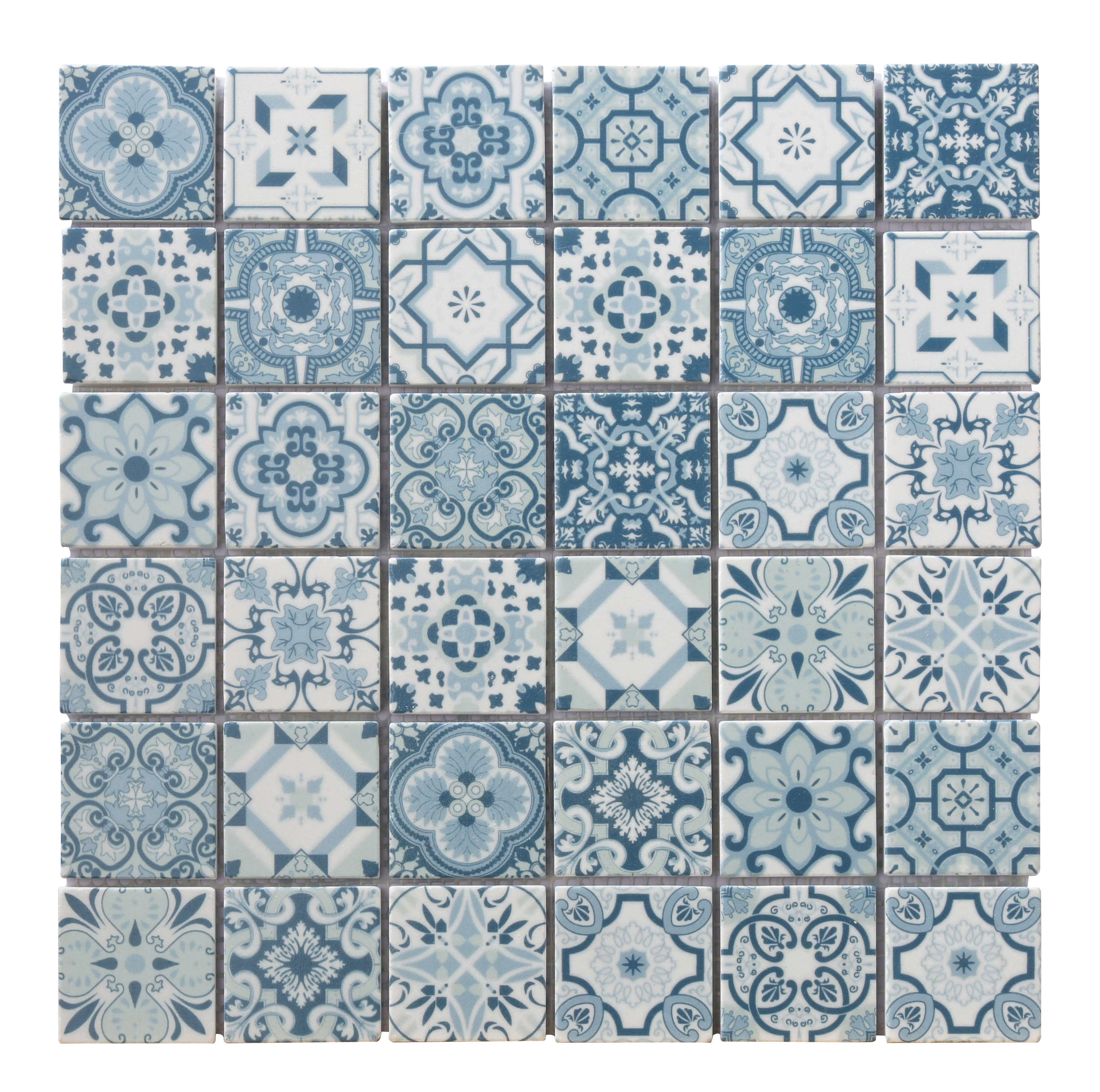ES Stone Inkjet 2" x 2" Marble Bathroom Wall Mosaic Tile | Wayfair