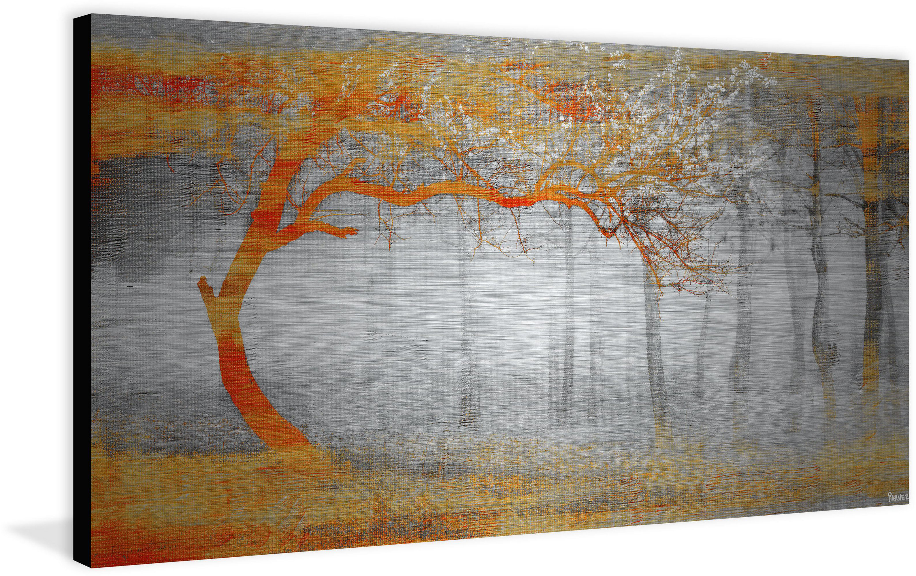 Winston Porter Orange Shine by Parvez Taj - Unframed Painting on Metal ...