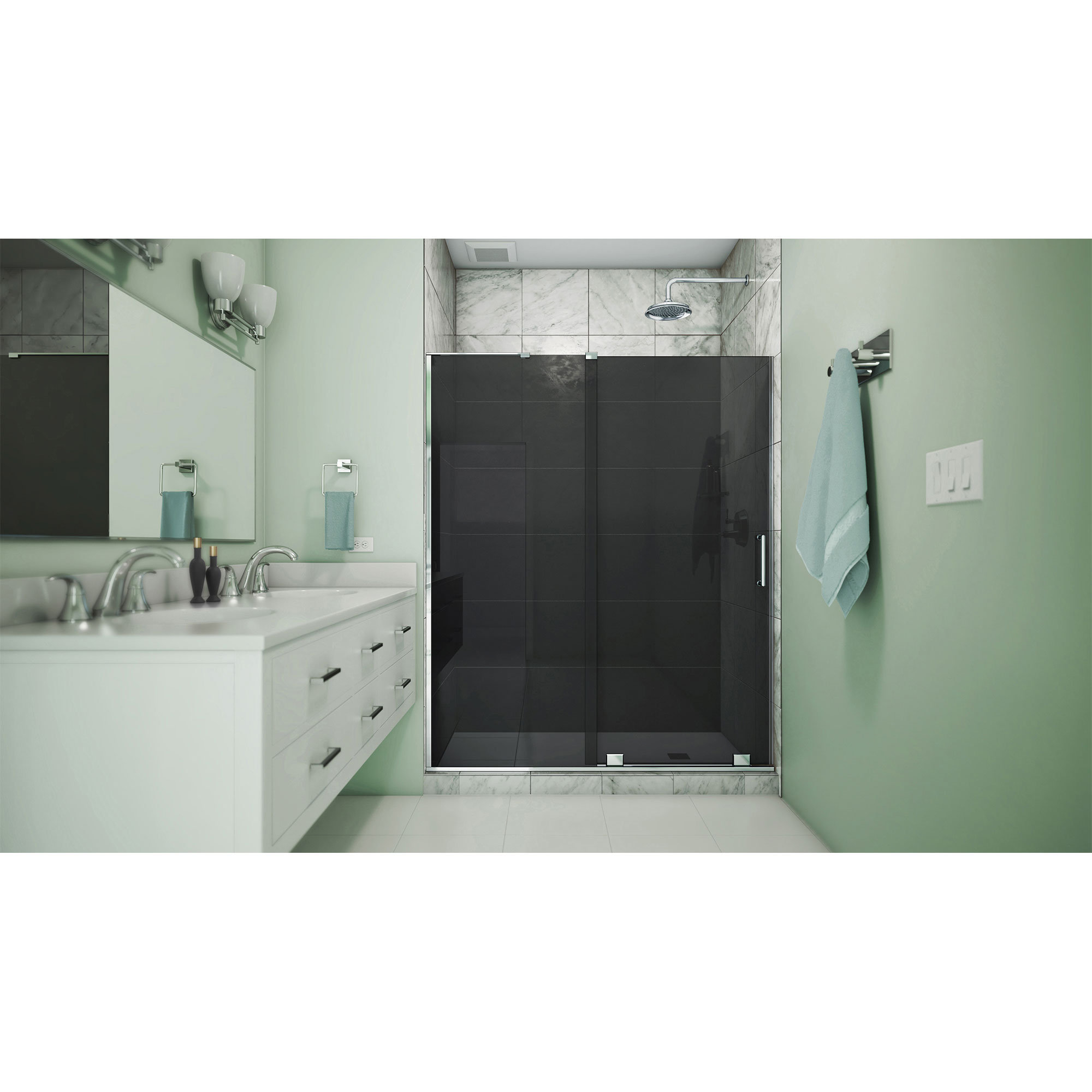 DreamLine Mirage-X 56-60 in. W x 72 in. H Frameless Sliding Shower Door & Reviews | Wayfair