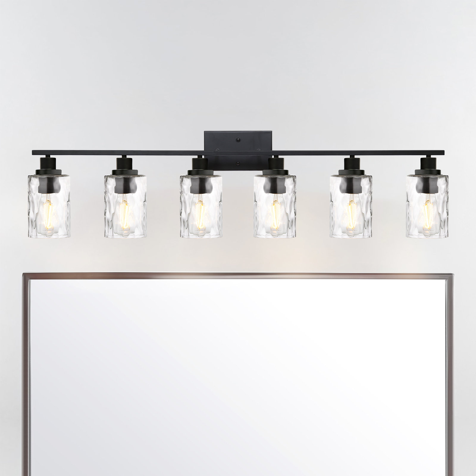 Orren Ellis 6 - Light Dimmable Black Vanity Light | Wayfair