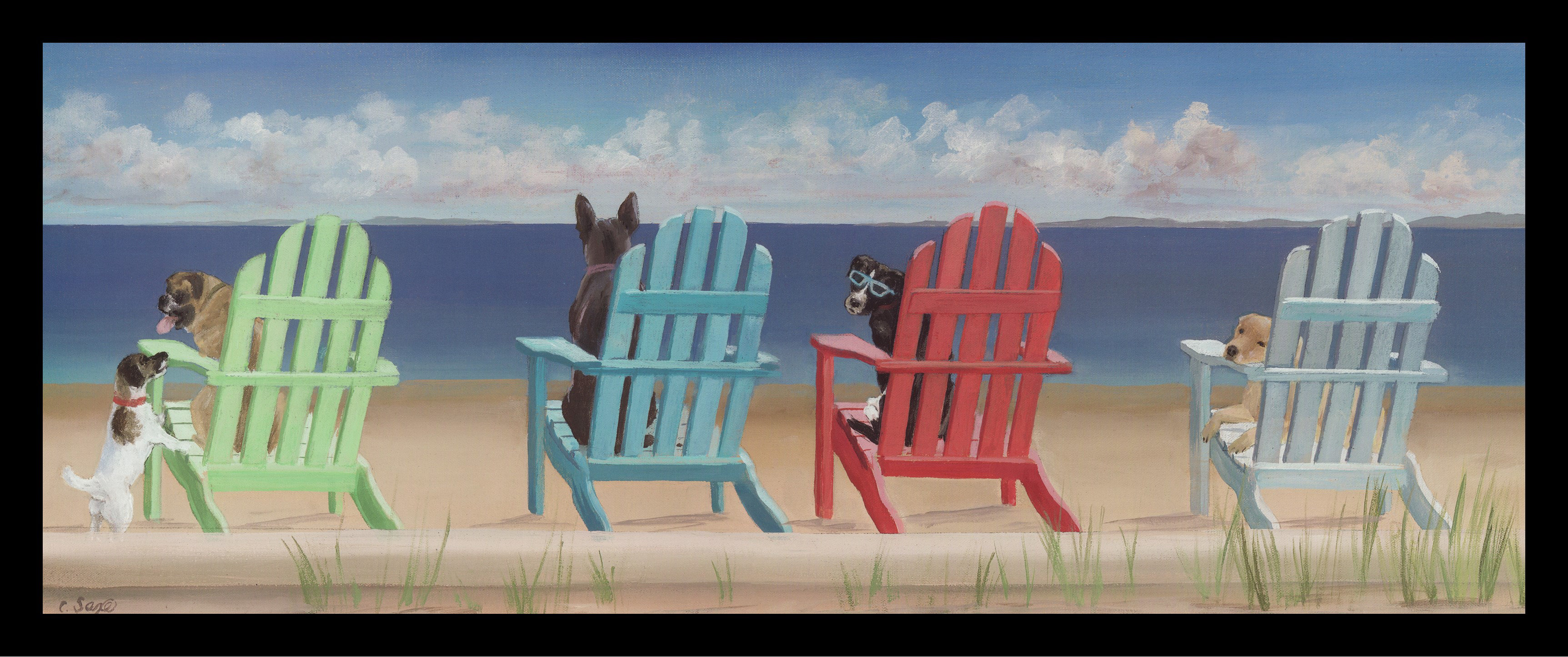 Highland Dunes Rainbow Chair Tails by Carol Saxe - Picture Frame ...