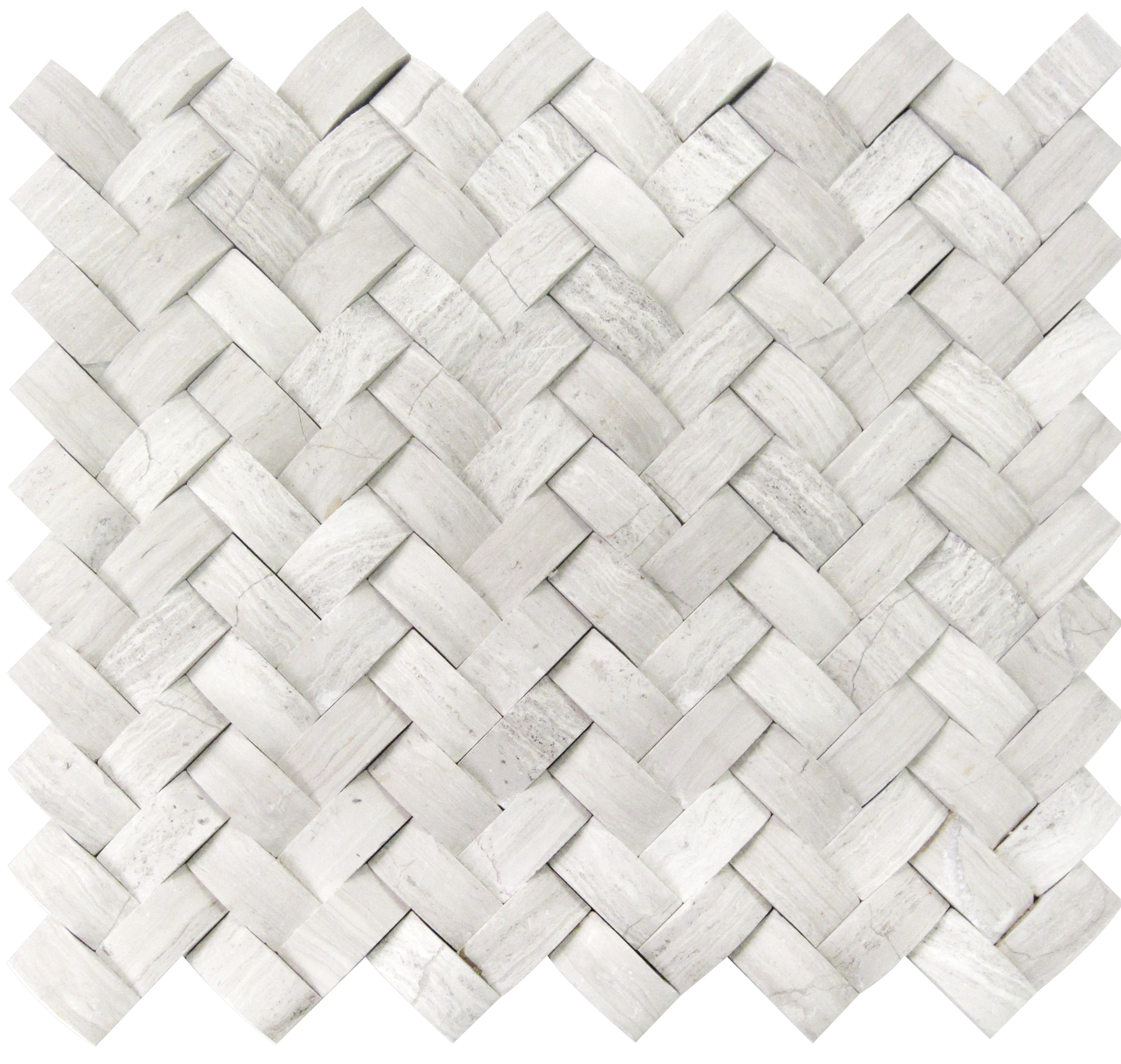 Bloom Stone 1" x 2" Marble Herringbone Mosaic Wall & Floor Tile ...