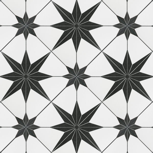Merola Tile Stella 10" x 10" Porcelain Patterned Wall & Floor Tile ...