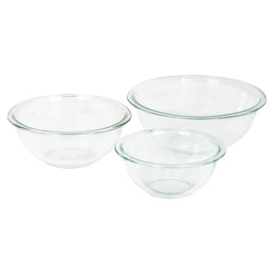 Pyrex Prepware 3 Piece Glass Mixing Bowl Set & Reviews | Wayfair