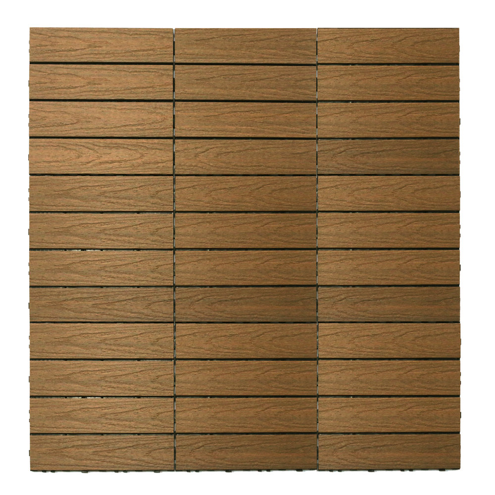 NewTechWood UltraShield Naturale Composite 12" x 12" Interlocking Deck ...