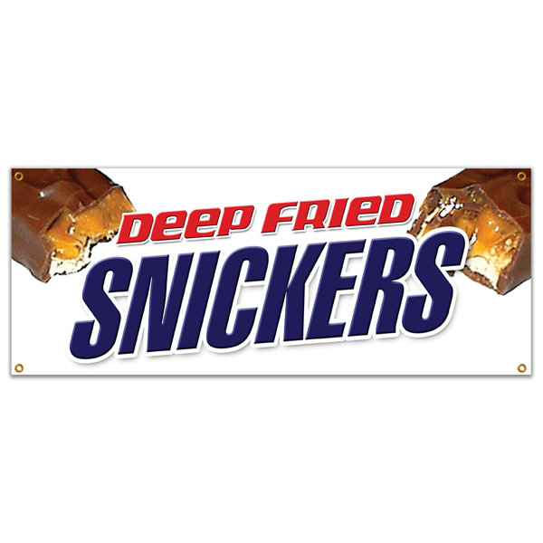 SignMission Deep Fried Snickers Banner Sign | Wayfair
