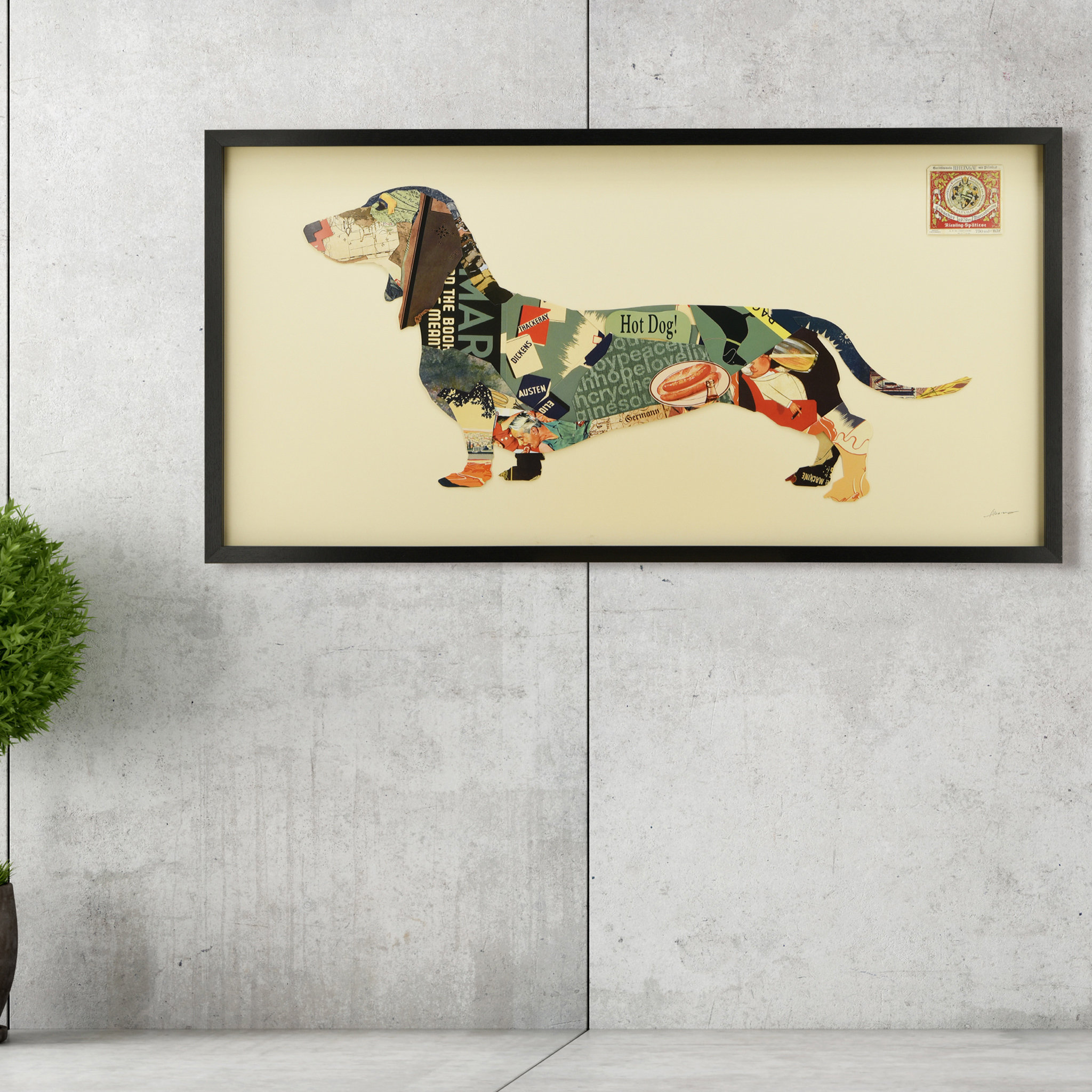 Latitude Run® Dachshund by Alex Zeng - Picture Frame Graphic Art ...