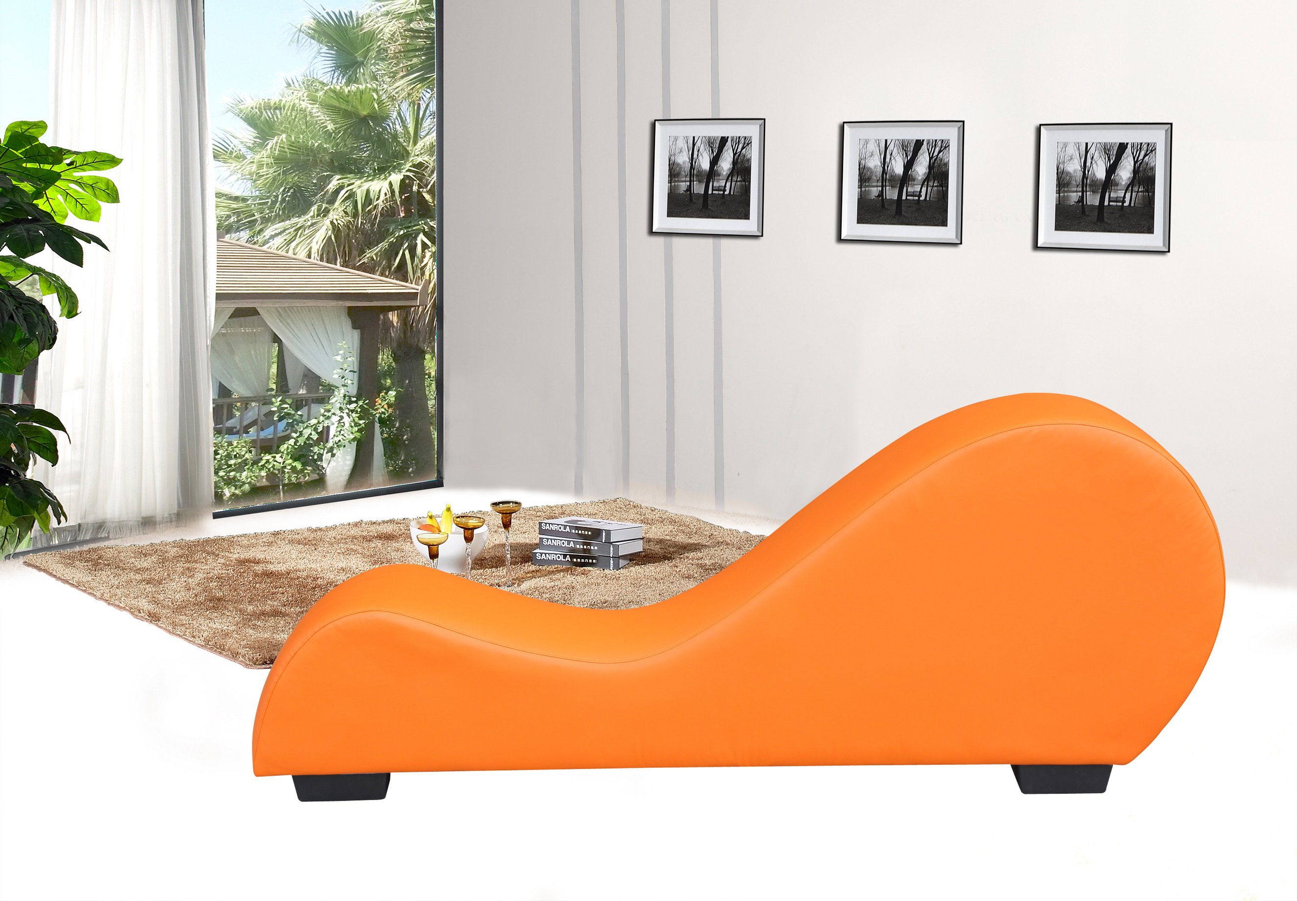 Ebern Designs Margarito Vegan Leather Chaise Lounge & Reviews | Wayfair