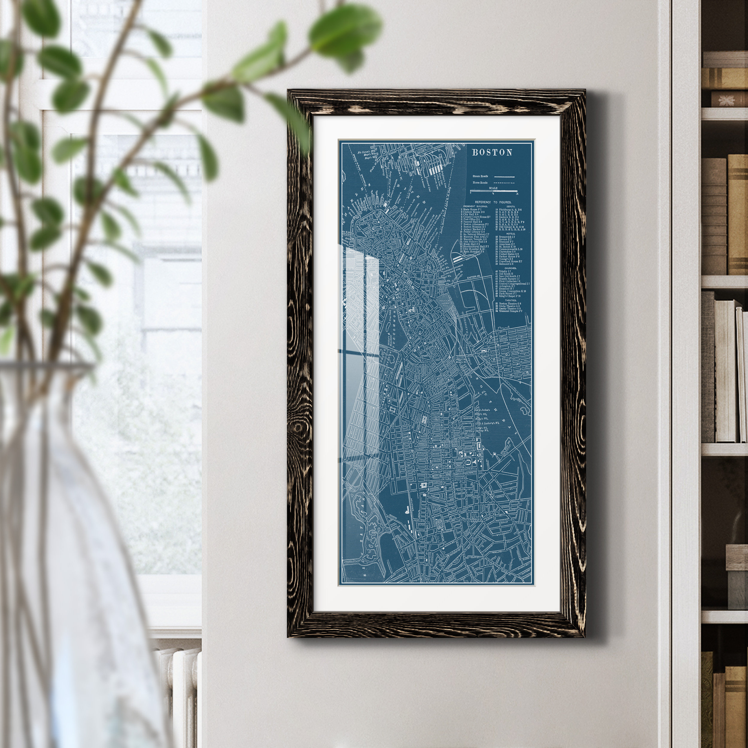 17 Stories Map Of Boston - Picture Frame Graphic Art | Wayfair