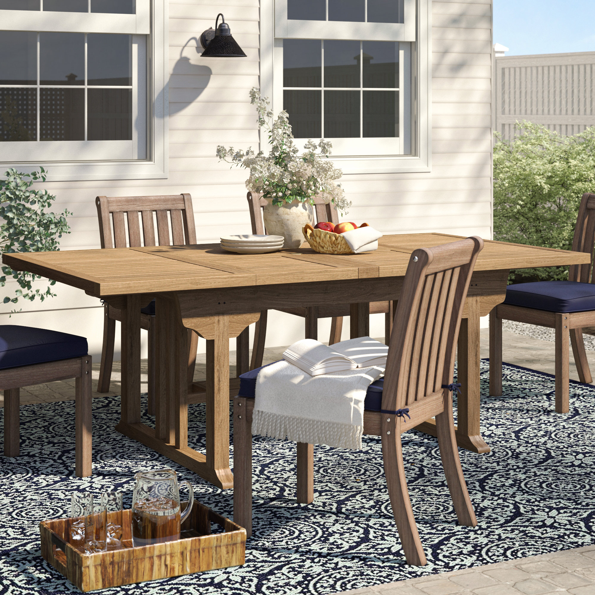 Arlmont & Co. Kia Solid Wood Dining Table & Reviews | Wayfair