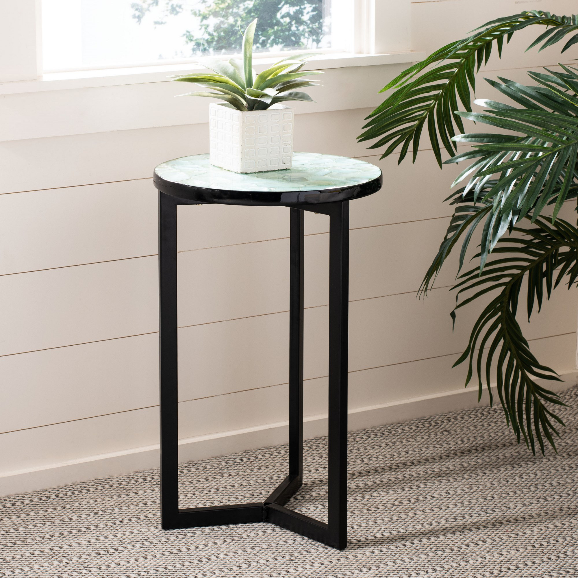 Highland Dunes Abba 26'' Tall Solid Wood Sled End Table & Reviews | Wayfair