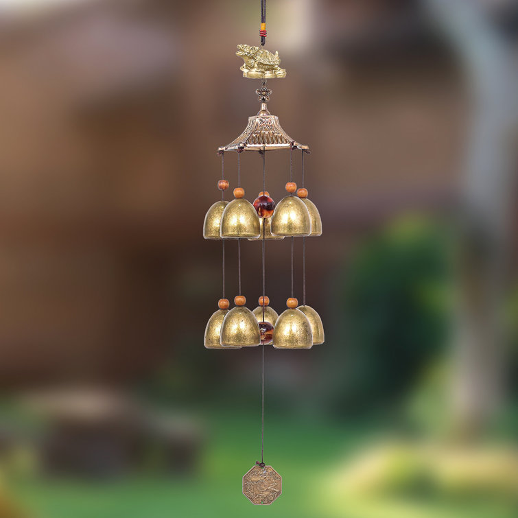 Symple Stuff Handmade Harmony Bells Aluminum And Brass Wind Chime | Wayfair