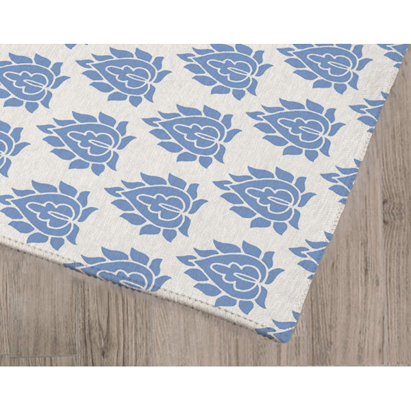 Everly Quinn Eastleigh Performance Blue/Periwinkle Rug | Wayfair