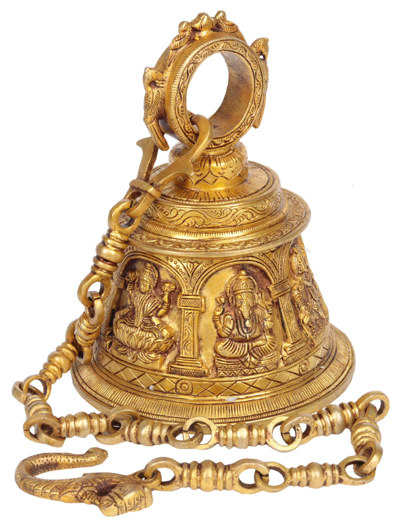 Exotic India Temple Hanging Bell With Images Of Lord Shiva, Hanuman ...