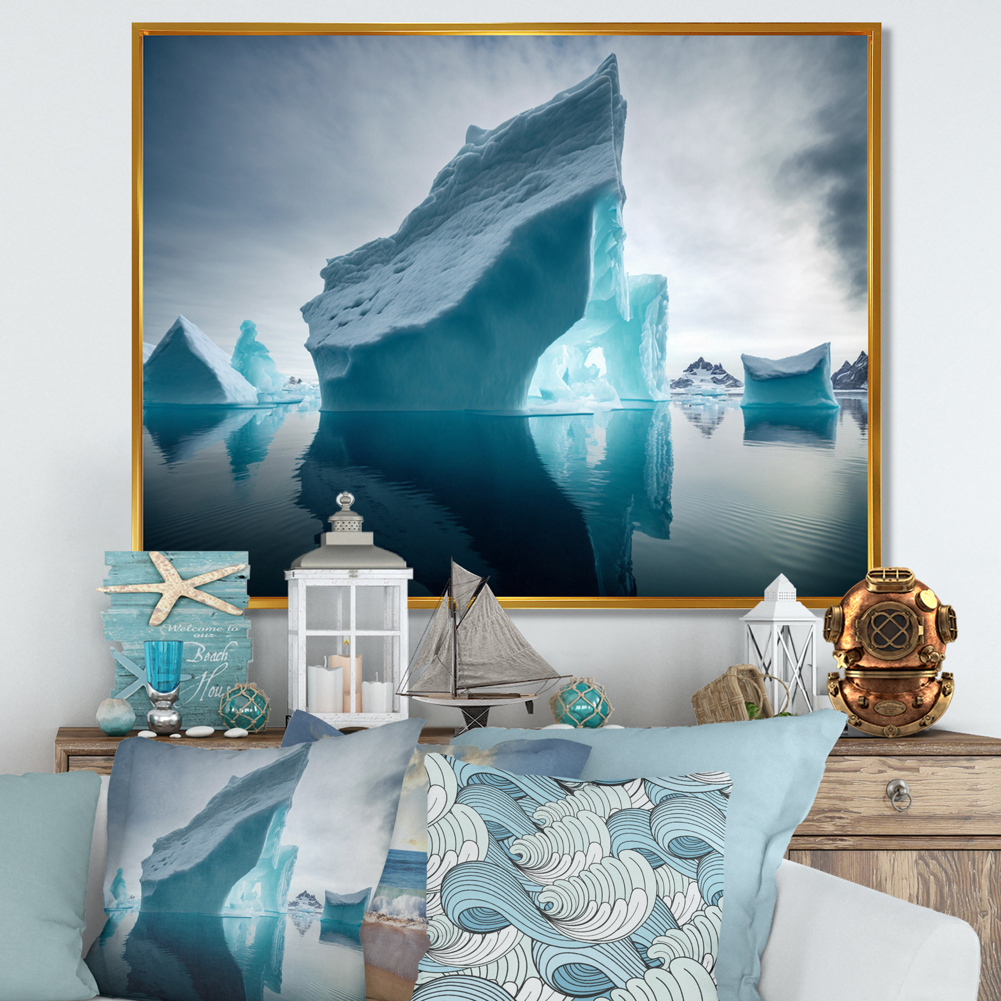 Highland Dunes Floating Majestic North American Iceberg I Floating ...