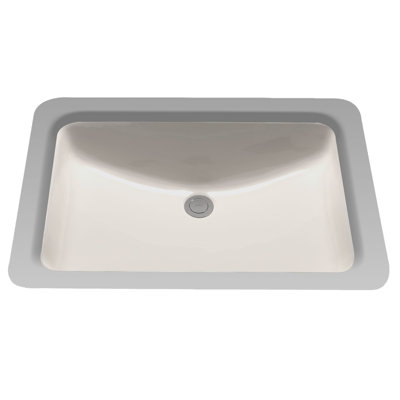 TOTO Vitreous China Rectangular Undermount Bathroom Sink with Overflow ...