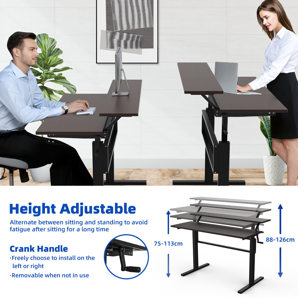 Wade Logan Mirari Adjustable Height Standing Desk | Wayfair.co.uk