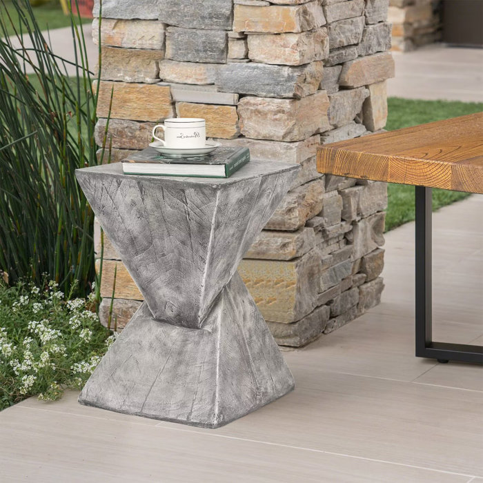 17 Stories Nordt Stone/Concrete Side Table & Reviews | Wayfair