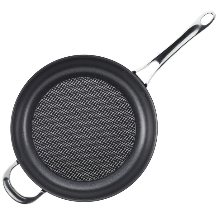 Anolon X Hybrid Cookware Nonstick Frying Pan with Helper Handle, 12 ...