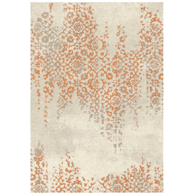 Longweave Suzi Orange/Grey Rug & Reviews | Wayfair.co.uk