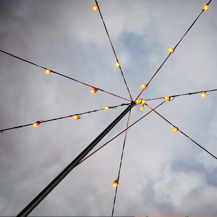 The Holiday Aisle® Heavy Duty String Light Poles, 4 Prong Christmas ...