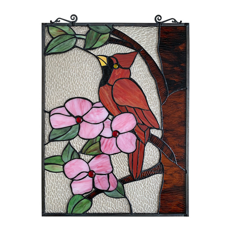 Red Barrel Studio® Hibiscus Cardinal Window Panel | Wayfair