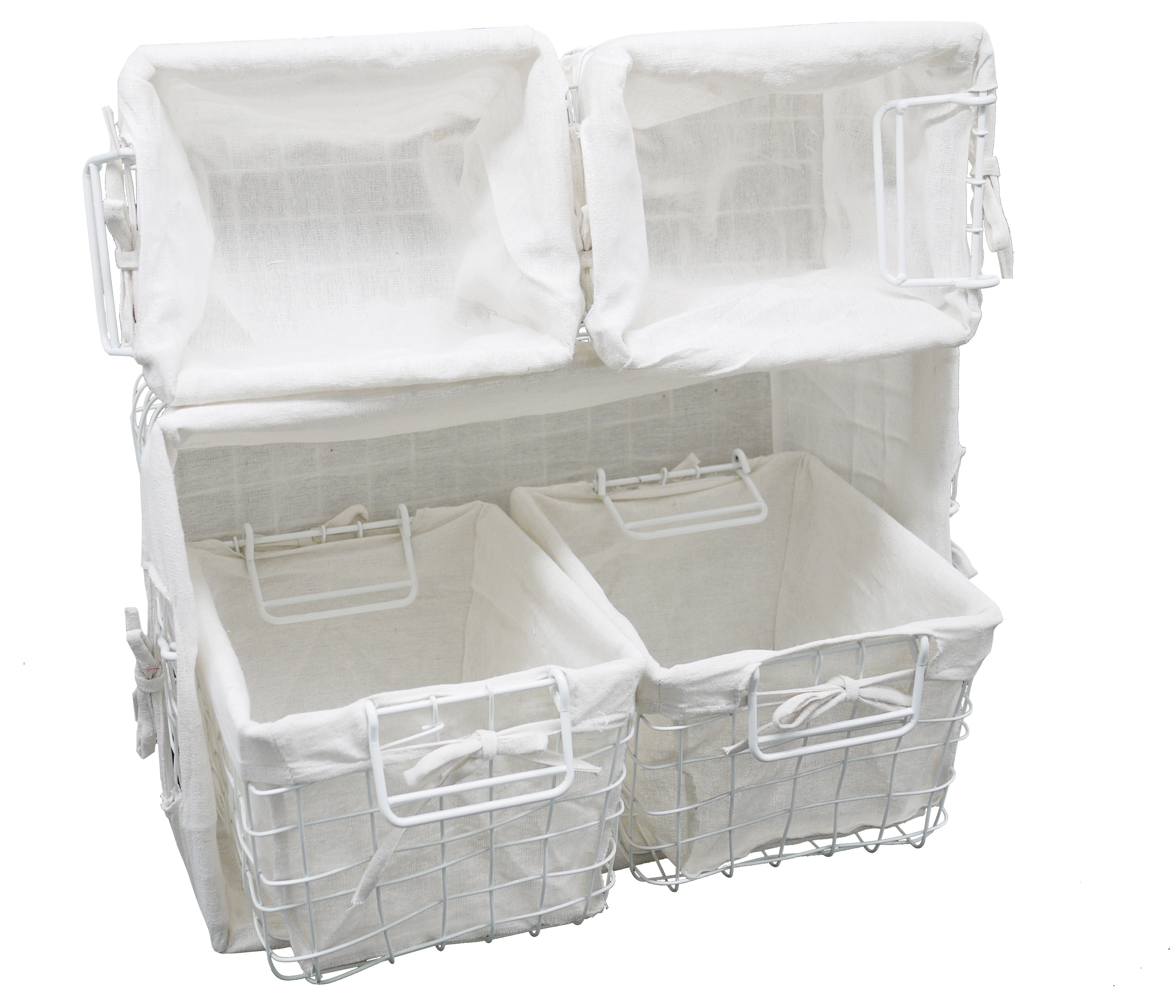 Rebrilliant Assorted 5 Piece Fabric Basket Set & Reviews | Wayfair