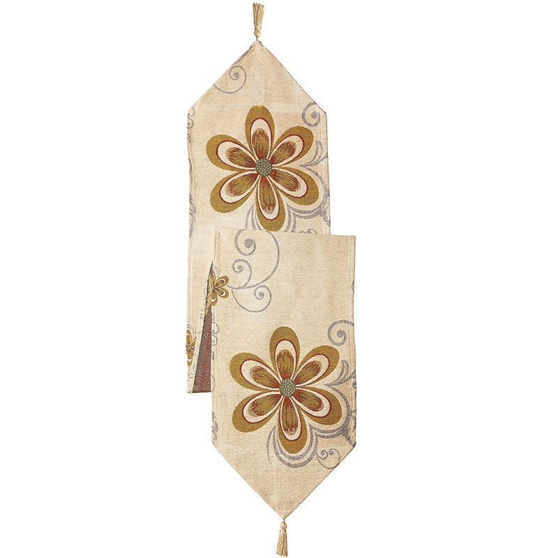 Bloomsbury Market Talus Rectangular Floral Polyester Table Runner ...