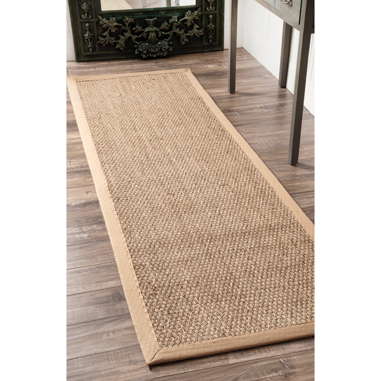 Highland Dunes Palacio Farmhouse Seagrass Area Rug in Beige & Reviews ...