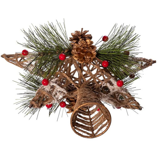 Kurt Adler Natural Star with Pinecones Tree Topper & Reviews | Wayfair