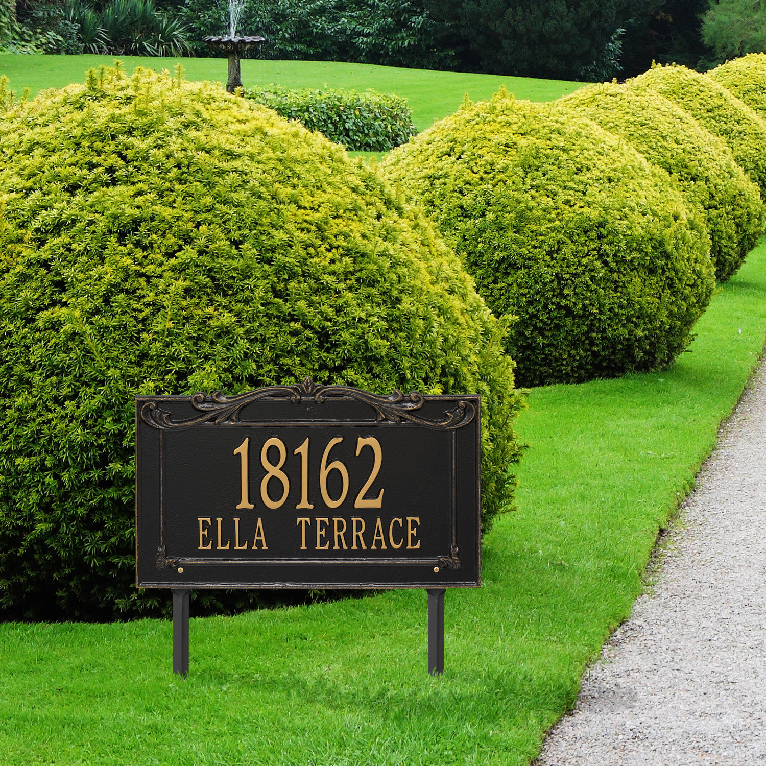Whitehall Products Signature Series 2-Line Lawn Address Sign | Wayfair